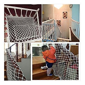 MAGFYLY Banister Guard net Balcony Protection Net, Cat Net, for Stair Anti-Fall Net Children Safety Net Construction Construction Nylon Rope Net Goods Net Outdoor Partition Fence Net 2m 3m