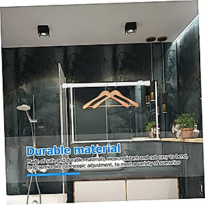 Cabilock 1 Set Telescopic Rod Nail- Free Tension Rod Drying Support Rods Curtain Spring Tension Rod Metal Hangers Heavy Duty Heavy Duty Brackets Shower Curtain Holders Bathroom Curtain Rod