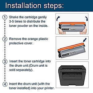 JUL 3-Pack Black High Yield TN-660 TN660 Toner Cartridge Replacement for Brother DCP-L2540DW HL-L2300D L2380DW L2660DW MFC-L2680W L2705DW L2685DW Printer, Page Up to 9,000 Pages, JU-TN660-3PK