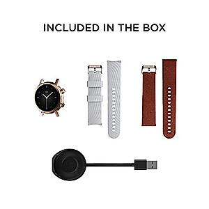 Moto 360 3rd Gen 2020 - Wear OS by Google - Touch Screen - Luxury Stainless Steel Smartwatch - Genuine Leather and High-Impact Sports Bands - Champagne Gold