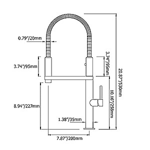 JiaYouJia Kitchen Faucet with Pull Down Sprayer High Arc Dual-Mode Pull Out Kitchen Sink Faucet Single Handle Lever (Rose Gold)