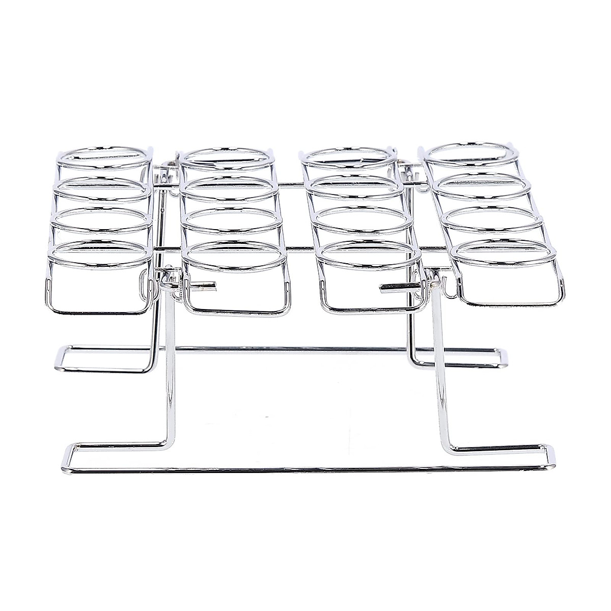 Cupcake Cones Baking Rack, 16-Hole Stainless Steel Ice Cream Cone Stand Holder Foldable Cake Decorating Pastry Tray Waffle Holder for Wedding Birthday