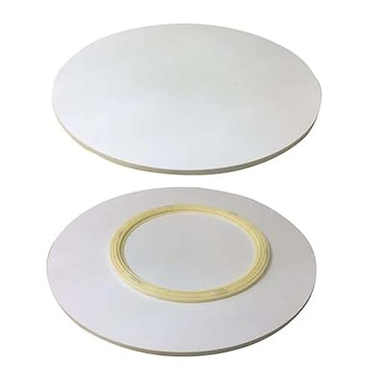 DOUKI Lazy Susan Turntable For Dining Table Wood Dining Table Turntable, Wood Swivel Serving Tray, 30in Large Rotating Serving Plate Rotating Tray (Color : Beige, Size : 20inch(50cm))