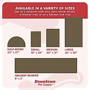 My Doggy Place - Microfiber Door Mat - Soft and Plush Pet Mat for Every Room of The House - Dirt and Water Absorbent Mat - Washer & Dryer Safe Non-Slip Mat - Brown - S - 18 x 24 in