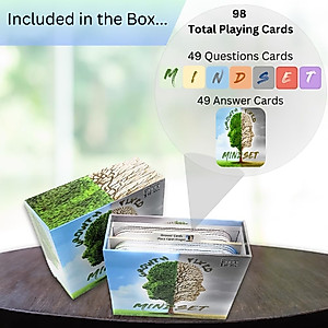 Thought-Spot: Growth/Fixed Mindset Card Game: Cultivates Coping & Social Skills; Develops Resilience; Reduces Meltdowns/Stress; Affirmation Cards; Autism-Friendly; Mindfulness; CBT; Ages 8+