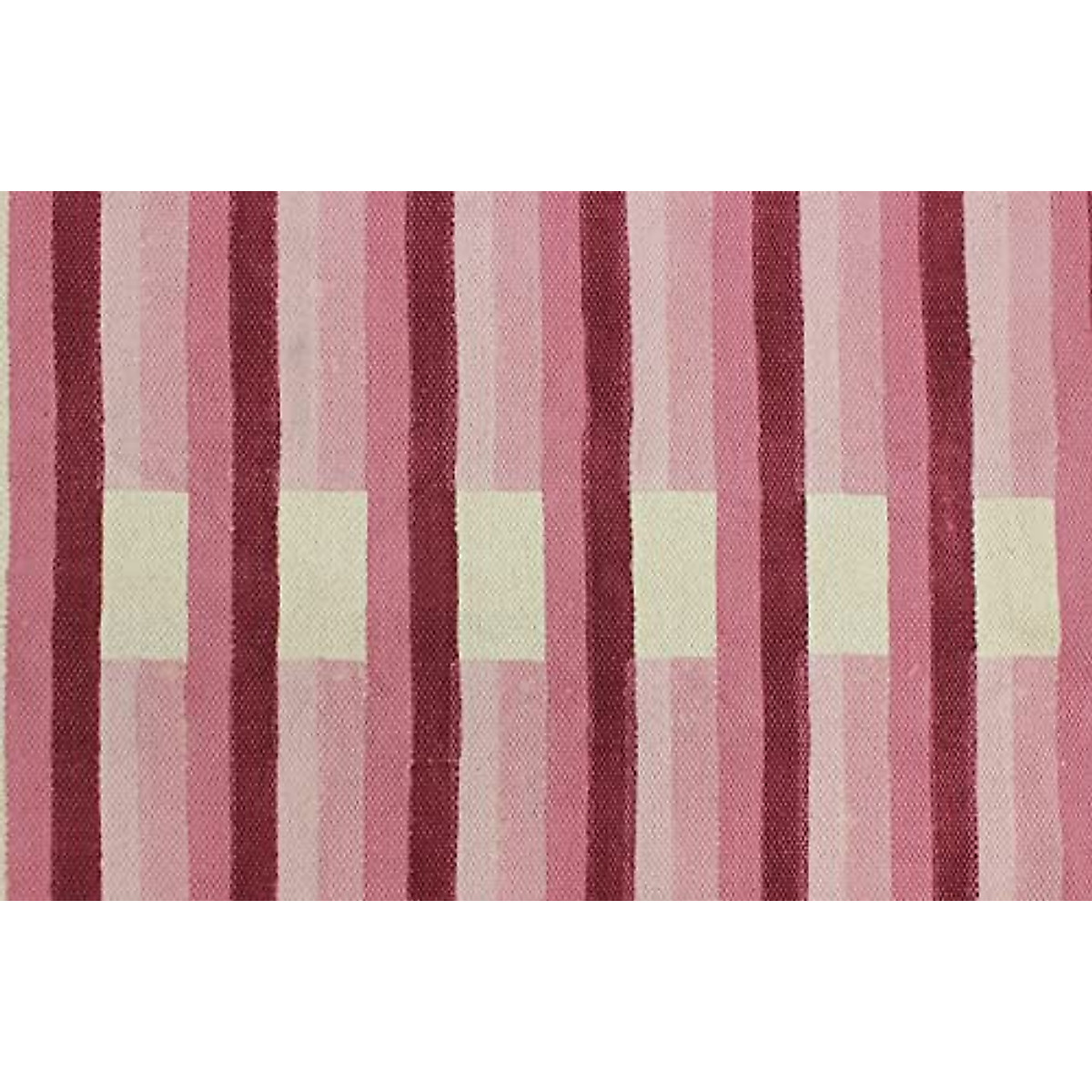 Casavani Hand Block Printed Boho Area Rug Hand Made Striped Tassel Rug Cotton Easy Washable Rugs Floor Carpet for Doormat Entryway Living Room Bedroom Hallway Balcony 10x16 Feet