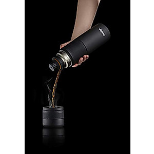 Contigo Thermal Bottle Thermalock Travel Mug, Stainless Steel Thermal Mug, Vacuum Flask, Leakproof, Coffee Mug with BPA Easy-Clean Lid, Matte Black, 740 ml