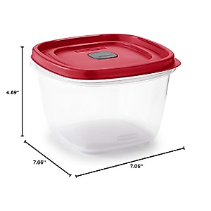 Rubbermaid Easy Find Lids 7-Cup Food Storage and Organization Container, Racer Red