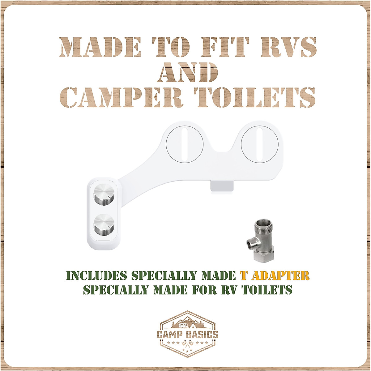 Camp Basics RV Bidet Made to Fit Your RV and Camper Trailer | Easy to Install and Self Cleaning | Non Electric | Upgrade Your RV