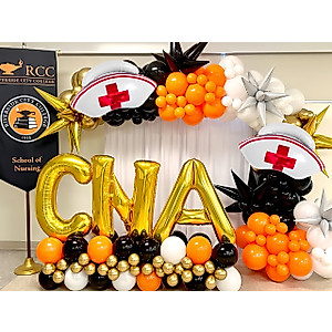 CYMYLAR Nurse Cap Balloons/Nurse Party Decorations/Nurse Graduation Decorations/Nursing Graduation Party Supplies/Nursing School Graduation Party Decorations/Nurse Balloons (White 2 PCS)