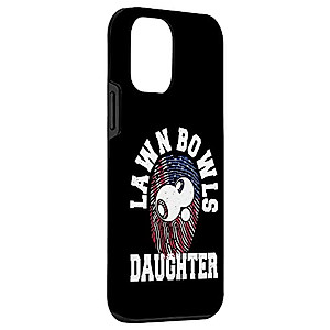 iPhone 12 mini American Flag Fingerprint Patriotic Lawn Bowls Daughter Case