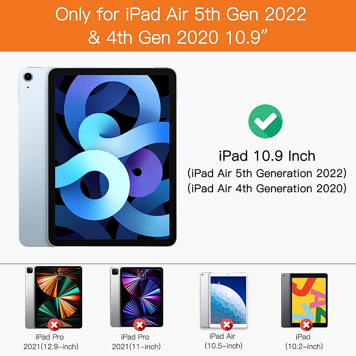 Soke iPad Air 5 / Air 4 Case 10.9 Inch 2022/2020 with Pencil Holder - [Full Body Protection + Apple Pencil Charge+ Auto Sleep/Wake], Soft TPU Back Cover for New iPad Air 5th/4th Gen,Book Black