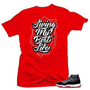 Jordan 11 Bred 2019 Match Shirts (Jordan 11 Bred 2019 - My Best Life (Red), L)
