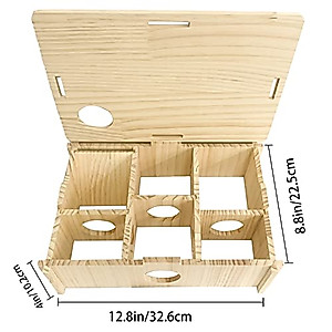 MUYG Hamster Wooden Maze Multi Chamber Exploring Toy Small Animals Hideout Activity Funny Toys Labyrinth Tunnel Hamsters Accessories for Guinea Pigs Dwarf Mice Gerbil