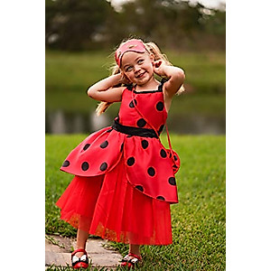 ReliParty Ladybug Dress for Girls with Mask and Bag Costume for Kids Dress Up Costume Birthday Halloween Christmas,2T-3T/100