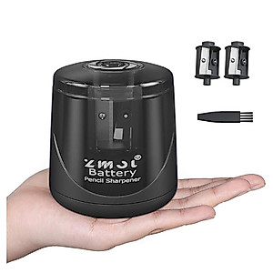 ZMOL Battery Powered Electric Pencil Sharpener,Small Battery Operated Pencil Sharpeners Portable,Fast Sharpen, Suitable for No.2/Colored Pencils(6-8mm), School/Classroom/Office/Home