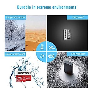 KOOTION 64GB Micro SD Card Class 10 TF Card UHS-1 MicroSDXC Memory Card, U1, C10, High-Speed 64GB TF Card for Smartphone/Bluetooth Speaker/Drone/Camera/PC/VR