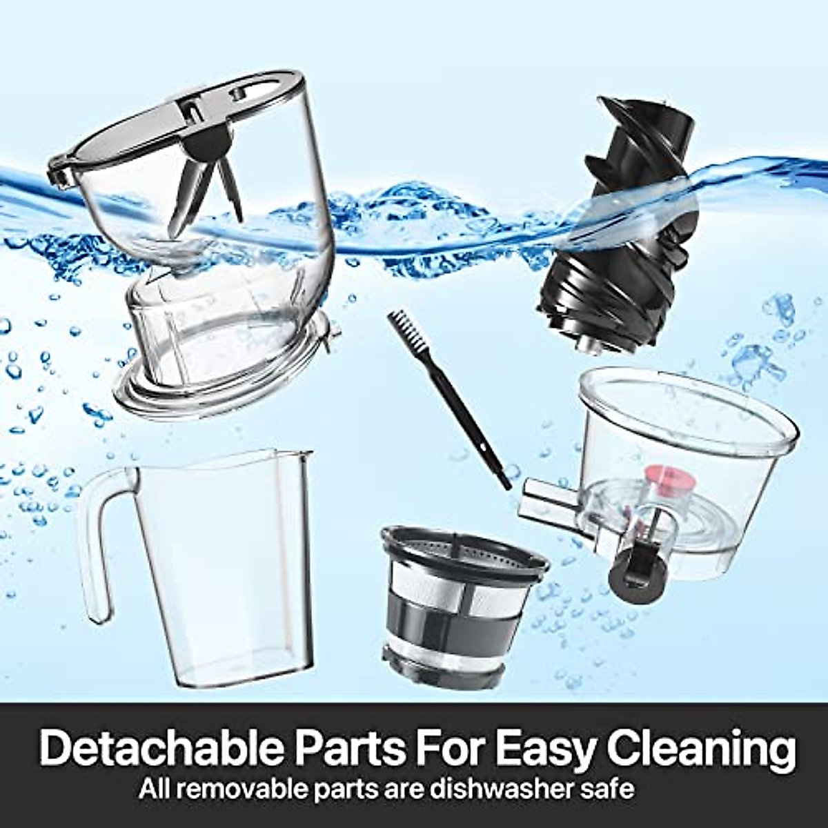 SIFENE Vertical Cold Press Juicer, Slow Masticating Juicer Machine, Juice Maker Extractor with 3.2" Big Mouth for Whole Fruits and Vegetables, Easy to Clean