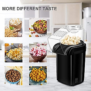 Hot Air Popcorn Popper Maker, Electric Hot Air Popcorn Popper Corn Popcorn Machine for Healthy Oil Free Popcorn