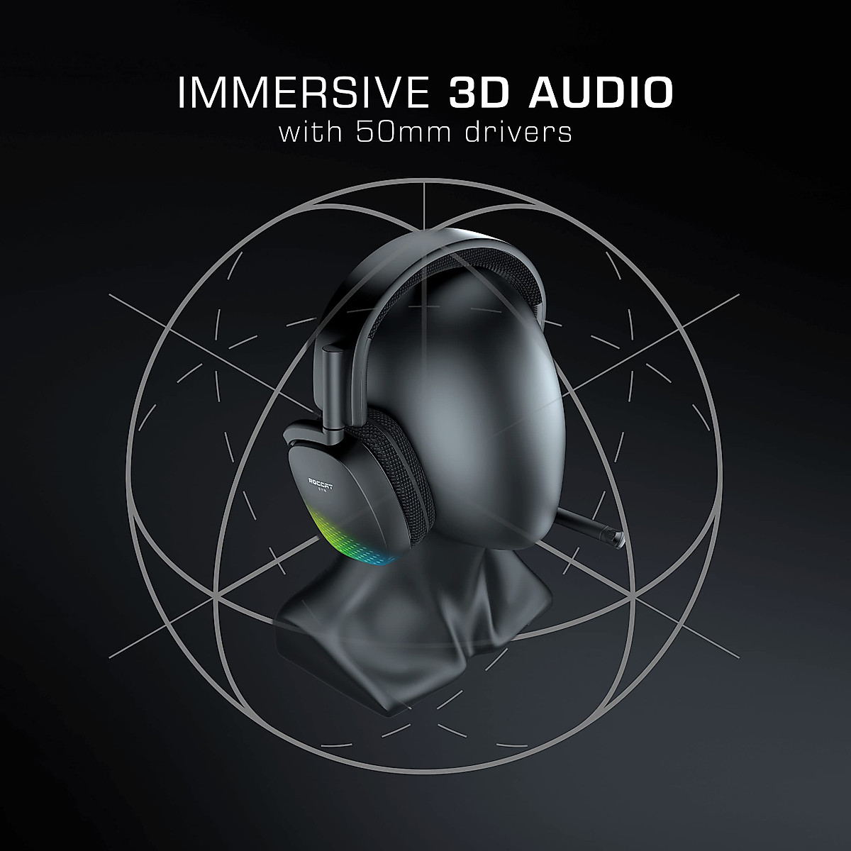 ROCCAT Syn Pro Air Wireless PC Gaming Headset, Black & Burst Pro PC Gaming Mouse, Optical Switches, Super Lightweight Ergonomic Wired Computer Mouse, RGB Lighting, Black