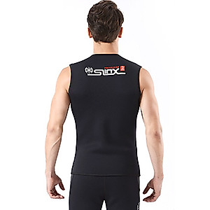 Micosuza Unisex Wetsuit Vest Top Premium Neoprene 3mm Sleeveless Front Zipper for Diving Surfing Swimming Snorkeling