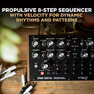 MOOG DFAM Semi-Modular Analog Percussion Synthesizer with 8 Step Sequencer, 24-Point Patch Bay