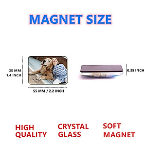8 Pcs Custom Fridge Magnets , Personalized Photo Crystal Glass Refrigerator Magnets for Office Cabinets, Whiteboards, Photos, Beautiful Decorative Magnets for Gift, Decorate Home (Rectangle)