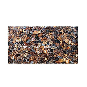 36"x12" Mix Multi Colour Agate Table Top Rectangular Table, Center Table, Coffee Table, Patio Table, Hallway Table, Living Room Furniture