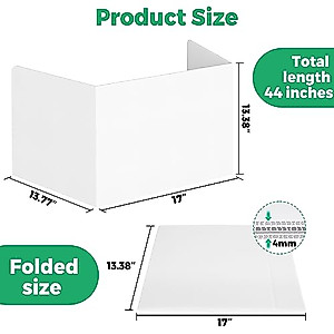 CREGEAR Poster Board, Classroom Privacy Shields for Student Desk - 4mm Thick, 13.77"x17"x13.77", Presentation Board, Resuable Plastic Privacy Board 2 Pack with Extra Name Lables