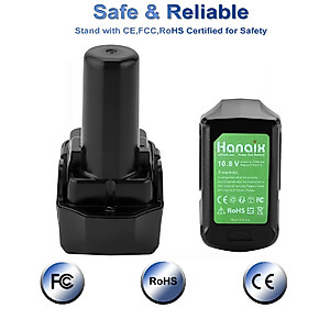 2Pack 3.5Ah Battery for Hitachi 10.8V-12V Li-ion BCL1015 Battery BCL1015 BCL1015S 331065 329369 329370 329371 329389