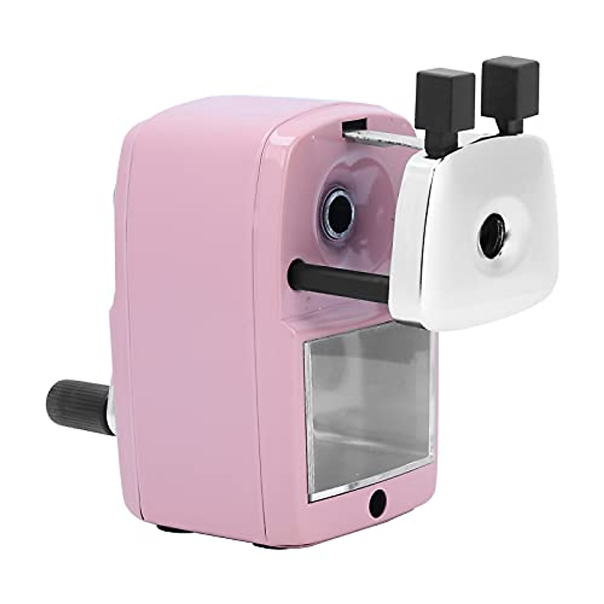 Pencil Sharpener, 8mm Diameter Manual Desk Pencil Sharpener Portable Professional Sketch Pencil Sharpener with Bracket for Kids School Classroom Home (Pink)