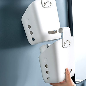 Plastic Hanging Basket Kitchen Storage Basket, Basket with Detachable hook, Hang it behind a door or on a railing, Over the Cabinet Door,White 2 Pack