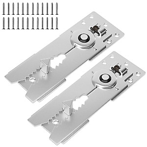 Rezlli 4 Pack Sectional Couch Connectors,Metal Couch sectional connectors with Mounting Screws,Universal Sectional Clips Sofa Connection Bracket Hooks Buckle for Sliding Sofas