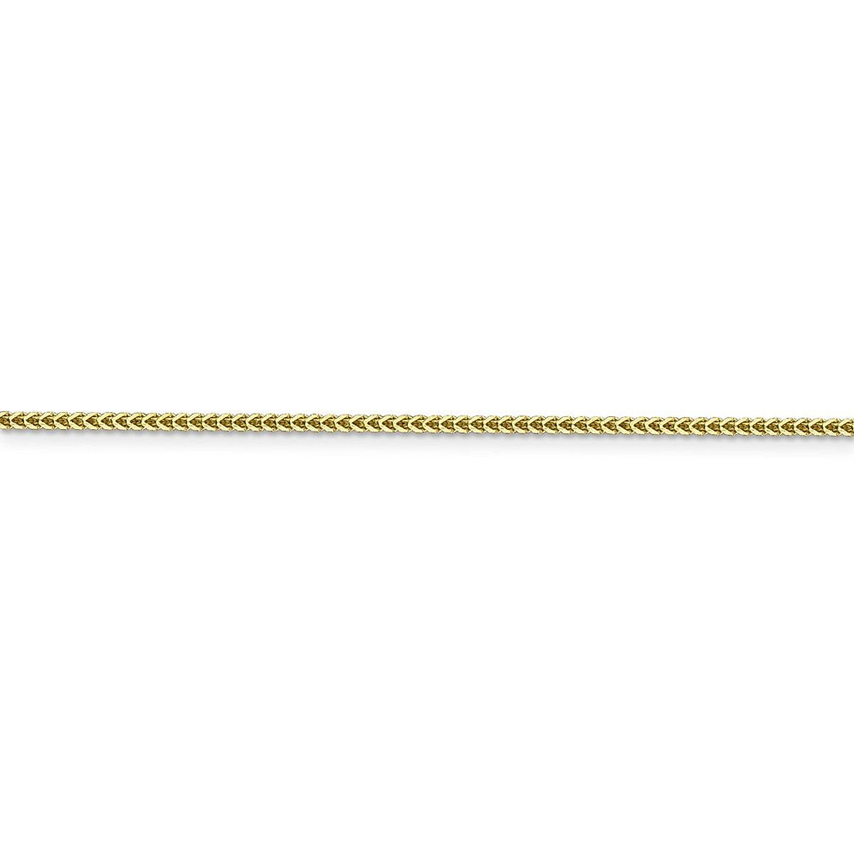 Solid 10k Yellow Gold 1.3mm Franco Bracelet - with Secure Lobster Lock Clasp 8"