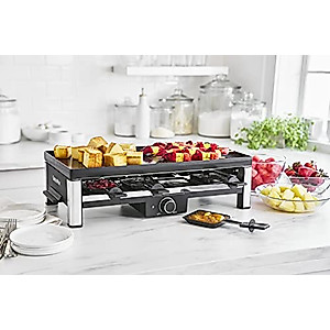 GreenPan Electrics Healthy Ceramic Nonstick, 3-in-1 Reversible Grill, Griddle & Raclette, PFAS-Free, Serves up to 8 People for Parties &Family Fun, Pancake Plate, 8 Mini Square Nonstick Pans& Spatulas