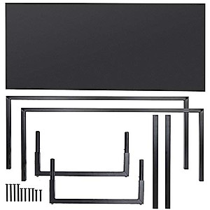 ZenStyle Computer Desk 55" Large Office Desk Computer Table Laptop PC Simple Study Writing Desk for Home Office, Black