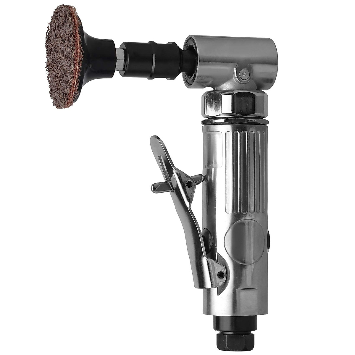 TOOLPEAK 1/4 inch angle air die grinder with 22 pcs 2-inch roll lock sanding discs, polished color angle pneumatic die grinder, air die grinder kit