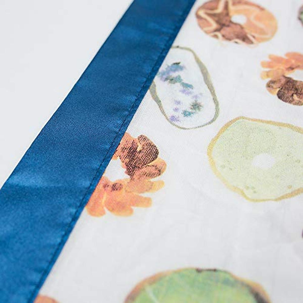 lulujo Baby Security Lovey Blankets| Unisex Softest Breathable Bamboo Viscose Cotton Muslin Security Blanket with Silky Satin Trim| Neutral Comforting Blanket for Girls & Boys | 16in by 16 in| Donuts