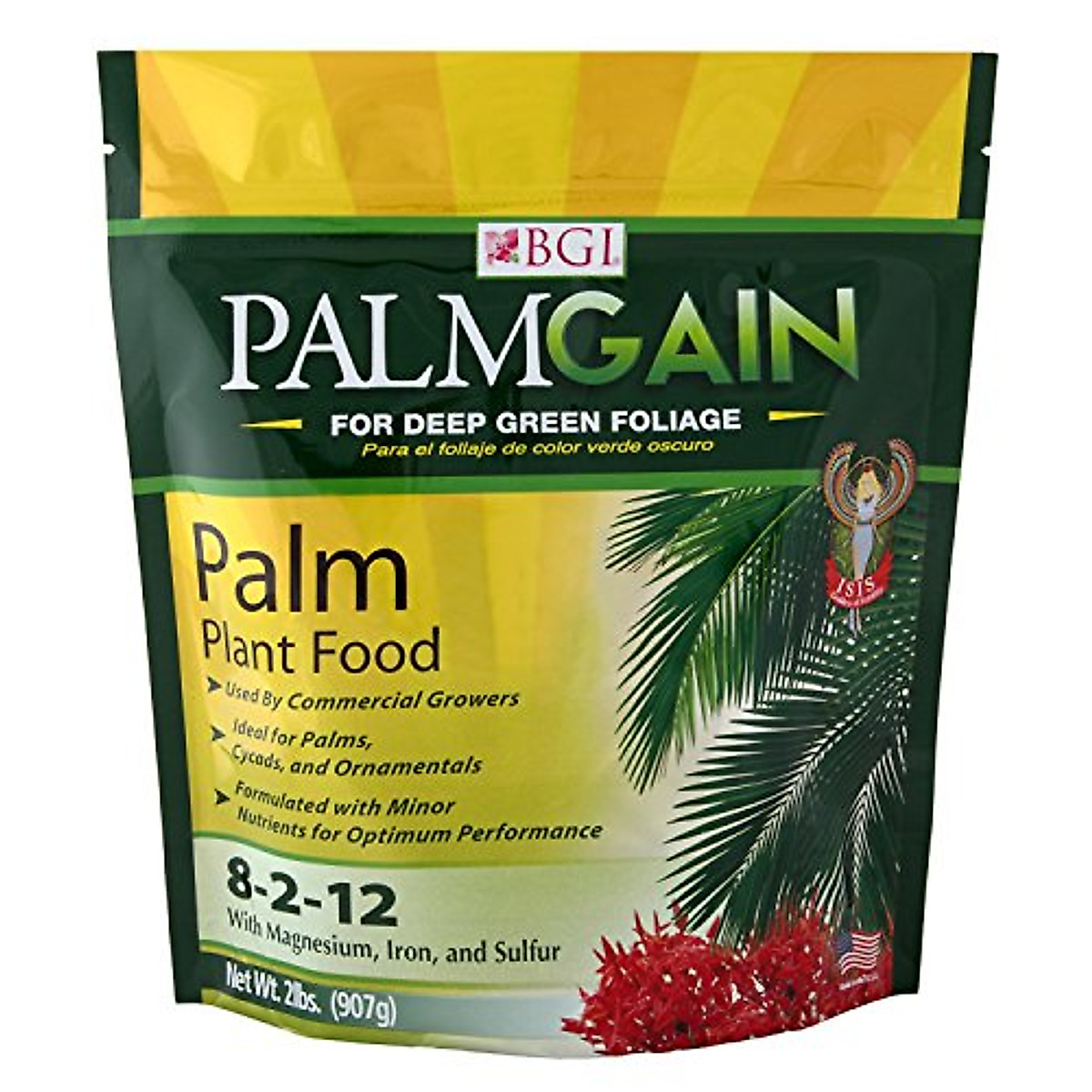 BGI Fertilizers Palmgain Bag, Palm Tree Fertilizer, Ferns, Cycads, Ixora, 2 lb