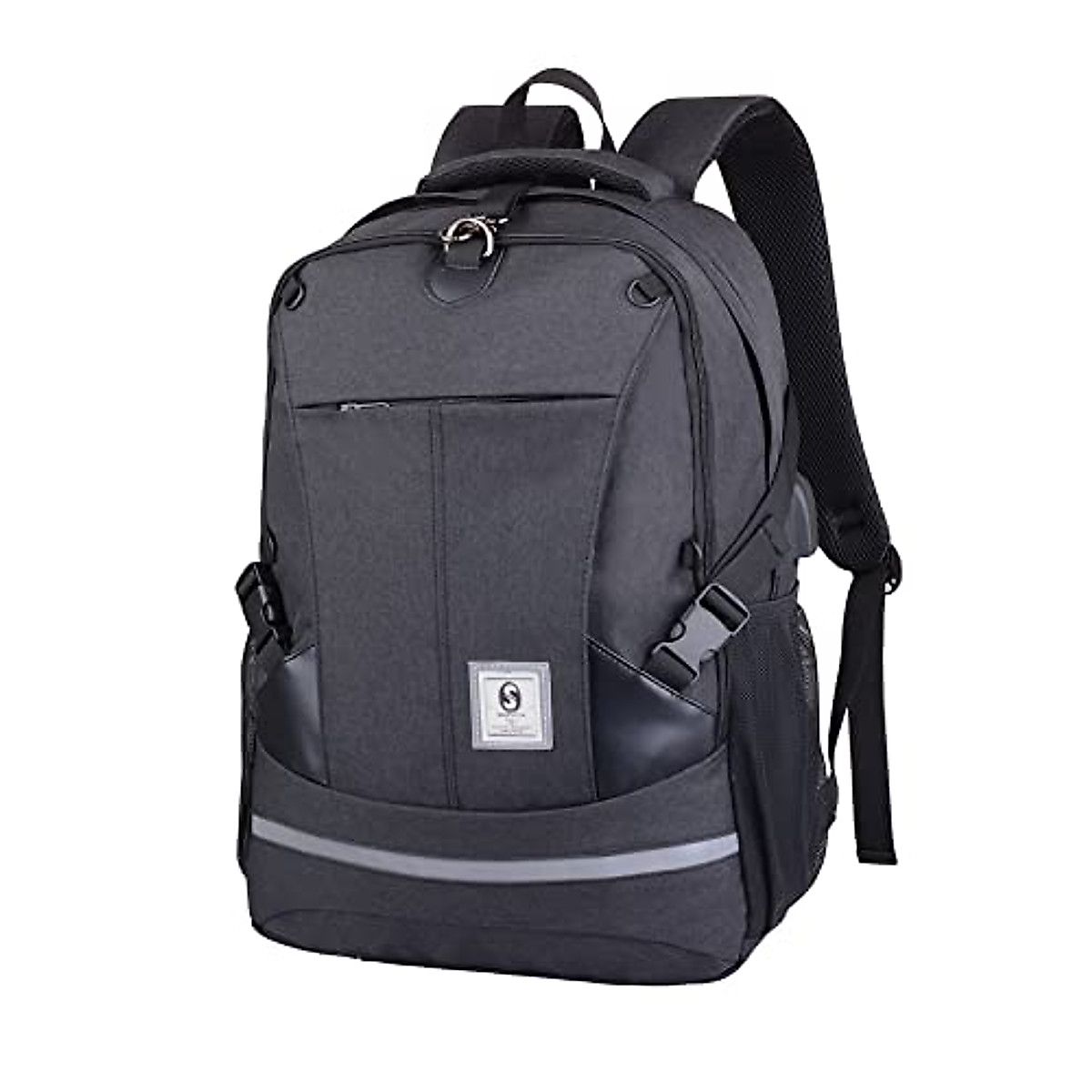 Fanwoli Business College School Backpack Fits 15.6 Inch Laptop,Durable Basketball Backpacks,Travel Laptop Backpack with USB