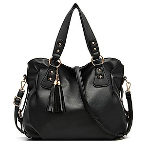 Soperwillton Fashion Handbag for Women Shoulder Bag Top Handle Satchel Hobo Tote Bag Purse Set 4pcs