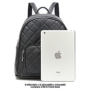 IHAYNER Women Mini Backpack Purse for Girl Quilted Embroidery Backpack PU Leather Fashion Bags