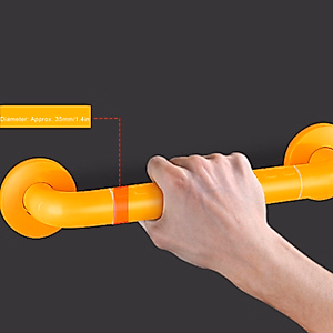 Bathroom Grab Bar, Shower Grab Bar, Bathroom Anti Slip Shower Handle Safety Handrail for Elderly People Handicap, for Bathtub Toilet Bathroom Kitchen Stairway Handrail (Yellow)