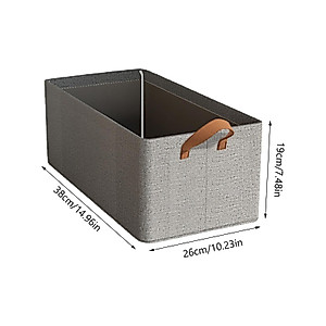 YIWULA Clothing Storage Bins,Closet Bin with Handles, Foldable Storage Baskets, Sturdy Steel Frame,Fabric Containers Storage Boxes for Organizing Shelves (Grey)