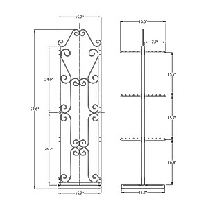 FixtureDisplays® Double Sided Decorative Clothing Purse Jewelry Store Display Hanging Stand 100717