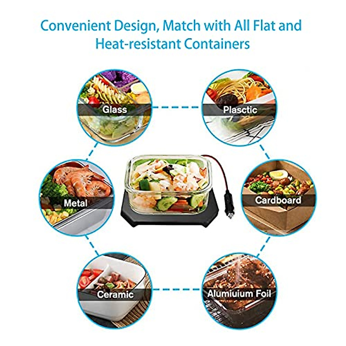 Food Warming Tote, Control Temperature Portable Portable Mini Oven Oxford Cloth Heat Preservation for Home (Black)