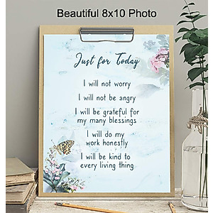 Inspirational Motivational Quotes Poster - Zen Buddhism New Age Wall Art Decor - Meditation Gift for Buddhist, Yoga Teacher, Women - Reiki Gratitude Picture Print for Spa Decor, Bathroom