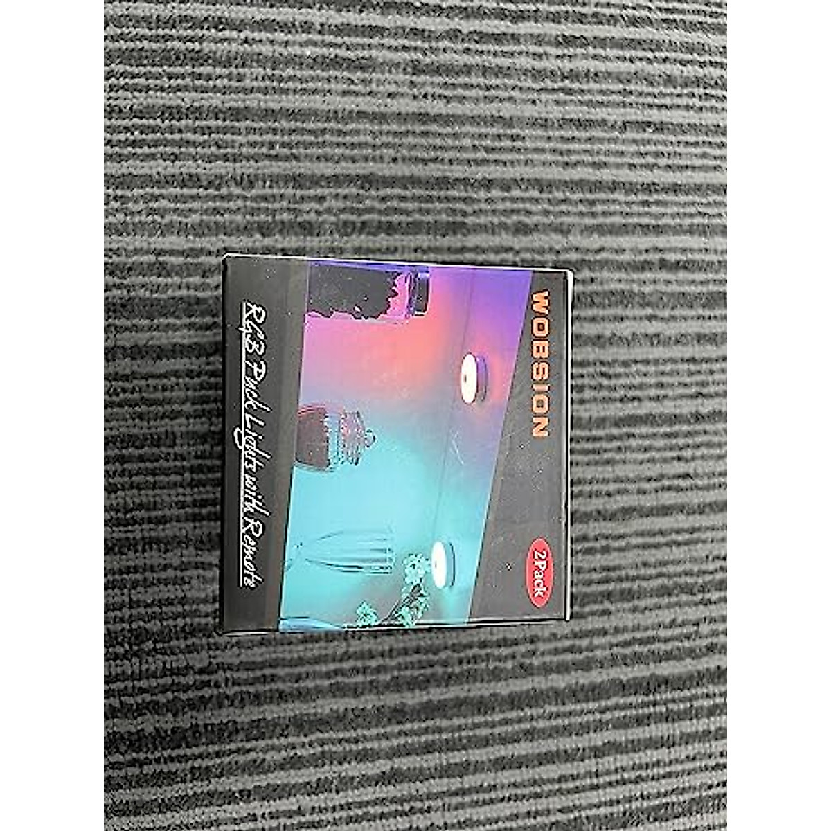 wobsion Puck Lights with Remote, Color Changing Under Cabinet Led Lighting, Closet Light, USB Rechargeable Puck Lights for Counter,Closet,Display Case,Perfect for Home Dec,2 Pack