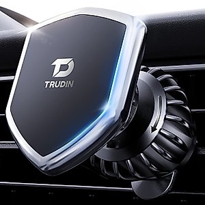 TRUDIN Magnetic Phone Holder for Car 2022 Upgraded,【Ultra Sturdy Vent Hook】 Hands-Free Car Phone Holder Mount【Sharp Turns & Bumpy Roads Friendly】 Compatible with iPhone, Samsung, All Smartphones
