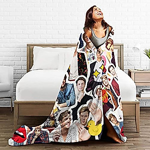 Blanket Jace Norman Soft and Comfortable Warm Fleece Blanket for Sofa,Office Bed car Camp Couch Cozy Plush Throw Blankets Beach Blankets